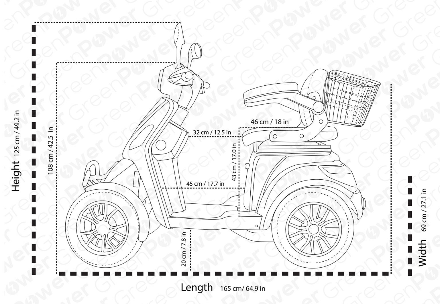 Electric Mobility Scooter JH500 - Green Power